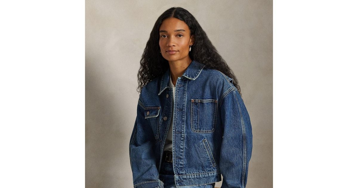 Polo Ralph Lauren Denim Dungaree Jacket in Blue | Lyst UK