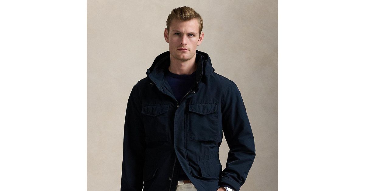 Polo Ralph Lauren The Pearson Hooded Field Jacket in Blue for Men | Lyst UK