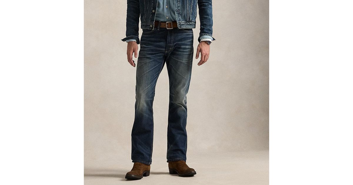 Ralph Lauren Heritage Rider Bootcut Jean in Blue for Men | Lyst