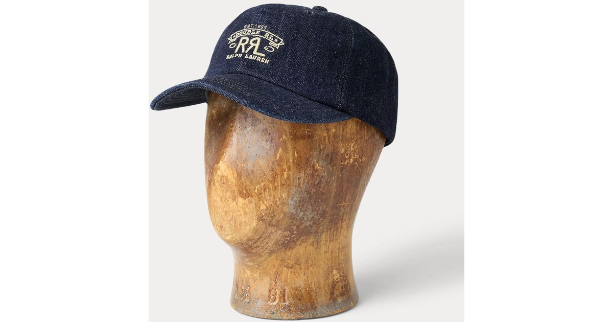 RRL Ranch Logo Denim Ball Cap in Blue for Men | Lyst UK