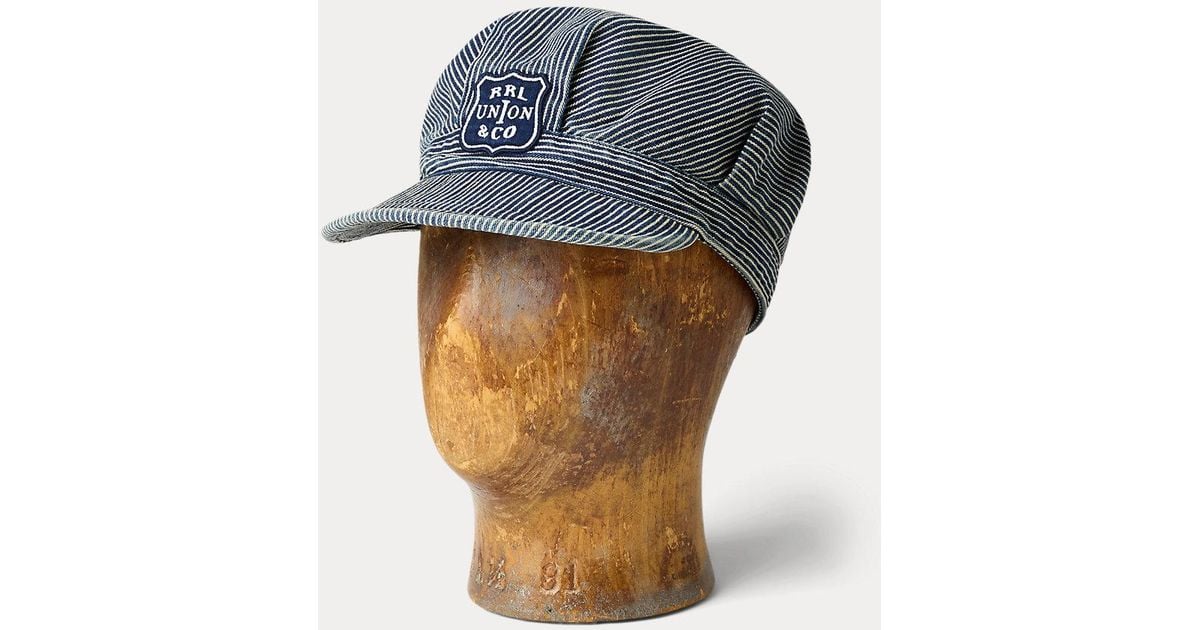 Ralph Lauren Ralph Lauren Striped Piqué Railman Cap in Blue for Men | Lyst