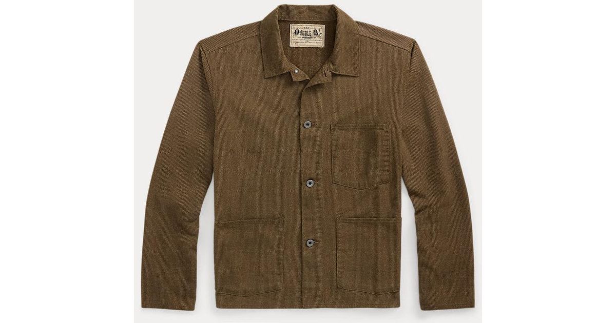 Ralph Lauren Ralph Lauren Striped Twill Utility Jacket in Green for Men ...