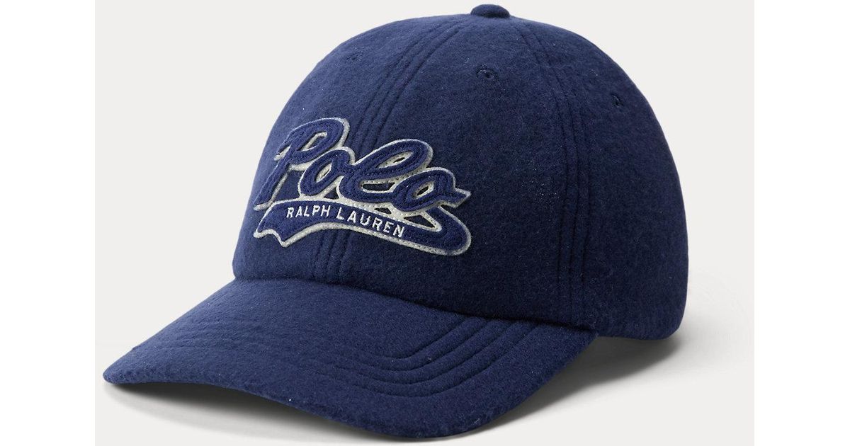 Polo Ralph Lauren Ralph Lauren Logo Fleece Ball Cap in Blue | Lyst