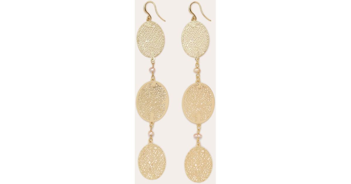 Ramy Brook Rio Leaf Earrings in Natural | Lyst