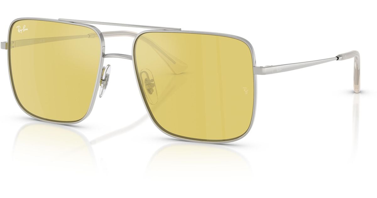 Ray-Ban Ari Bio-based Sunglasses Frame Yellow Lenses in Black | Lyst