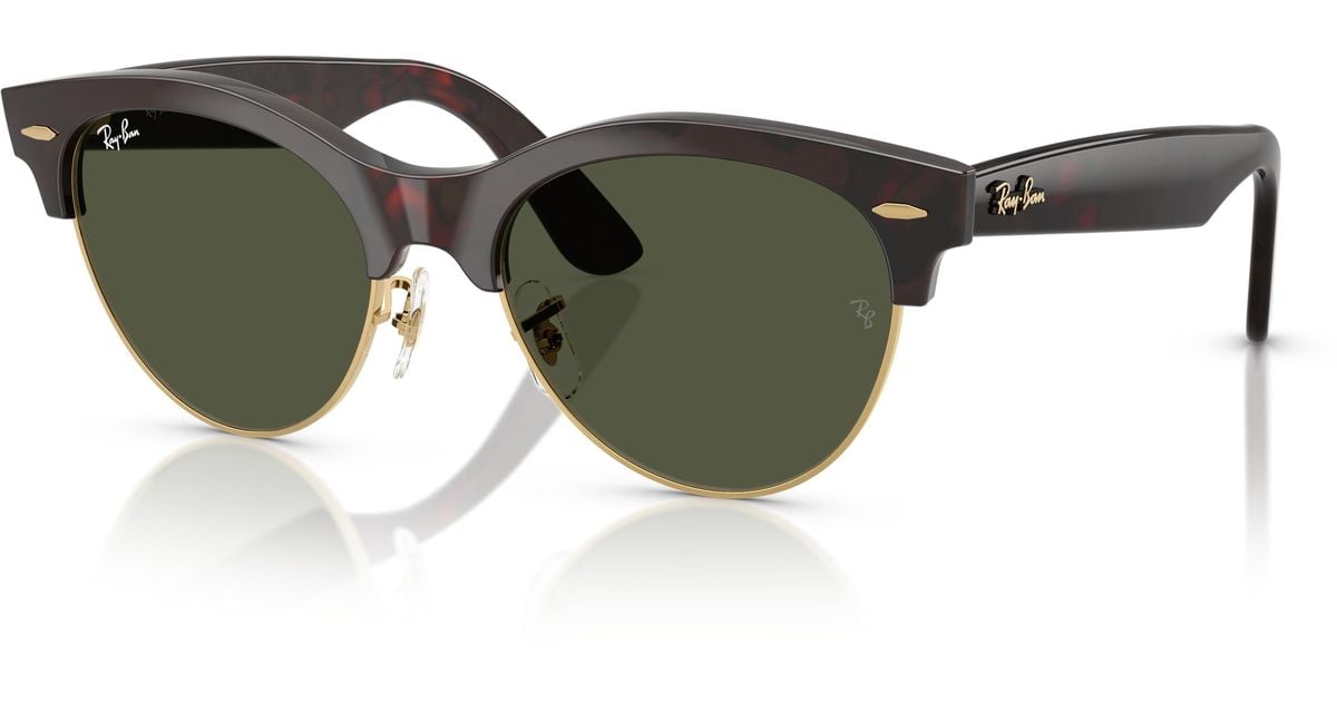 Ray-Ban Clubmaster Way Sunglasses Frame Green Lenses in Black | Lyst