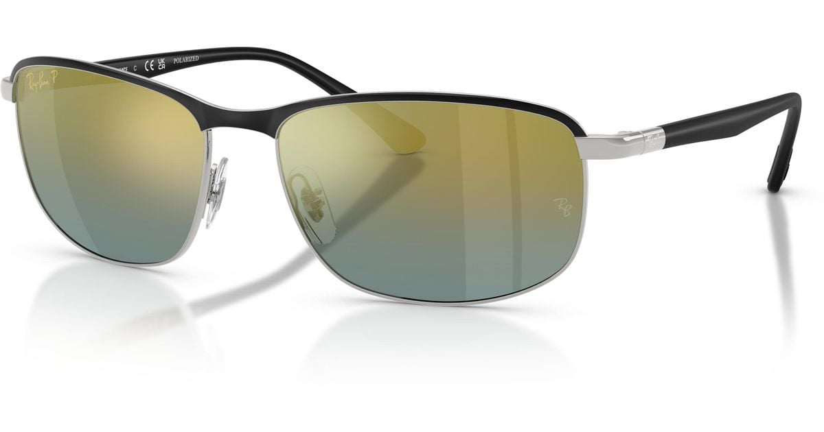 Ray-Ban Rb3671ch Chromance Sunglasses Frame Gold Lenses Polarized in ...