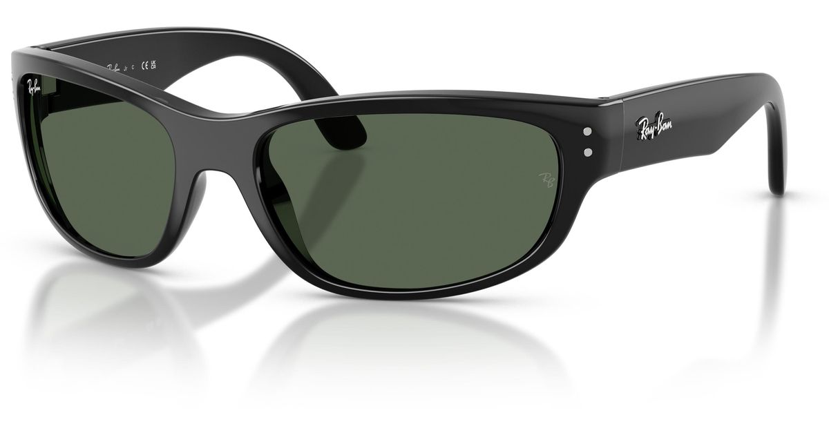 Ray-Ban Balorama Kids Bio-based Sunglasses Frame Green Lenses in Black ...