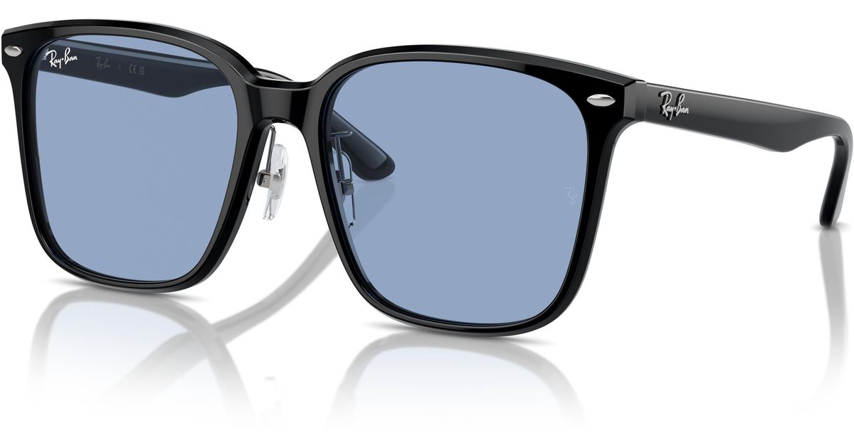 Ray-Ban Rb2206d Sunglasses Frame Blue Lenses in Black | Lyst