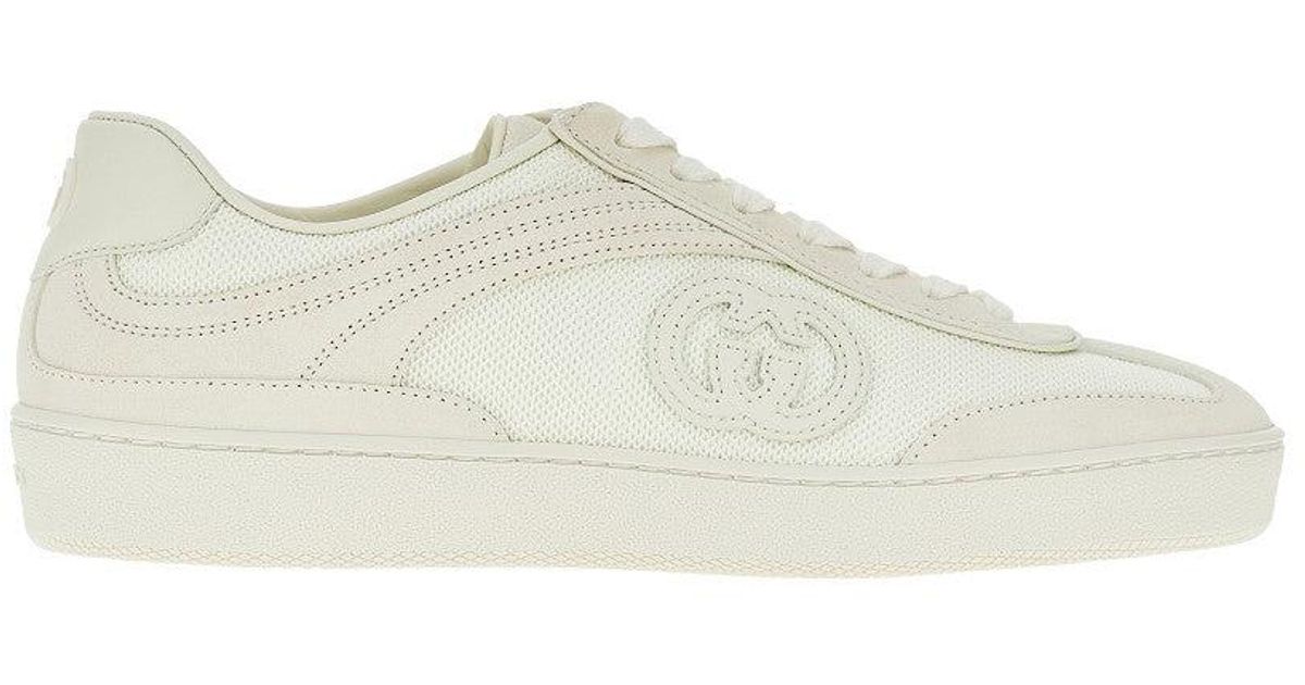 Gucci Mesh And Suede Leather Sneakers | Lyst