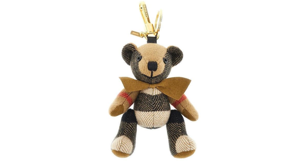 Burberry Key Ring Thomas Bear in Metallic | Lyst UK