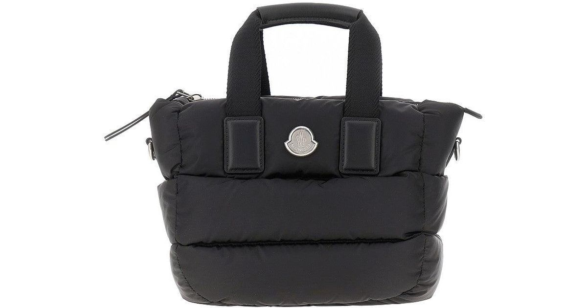 Moncler 'Caradoc' Water-Repellent Mini Tote Bag in Black | Lyst
