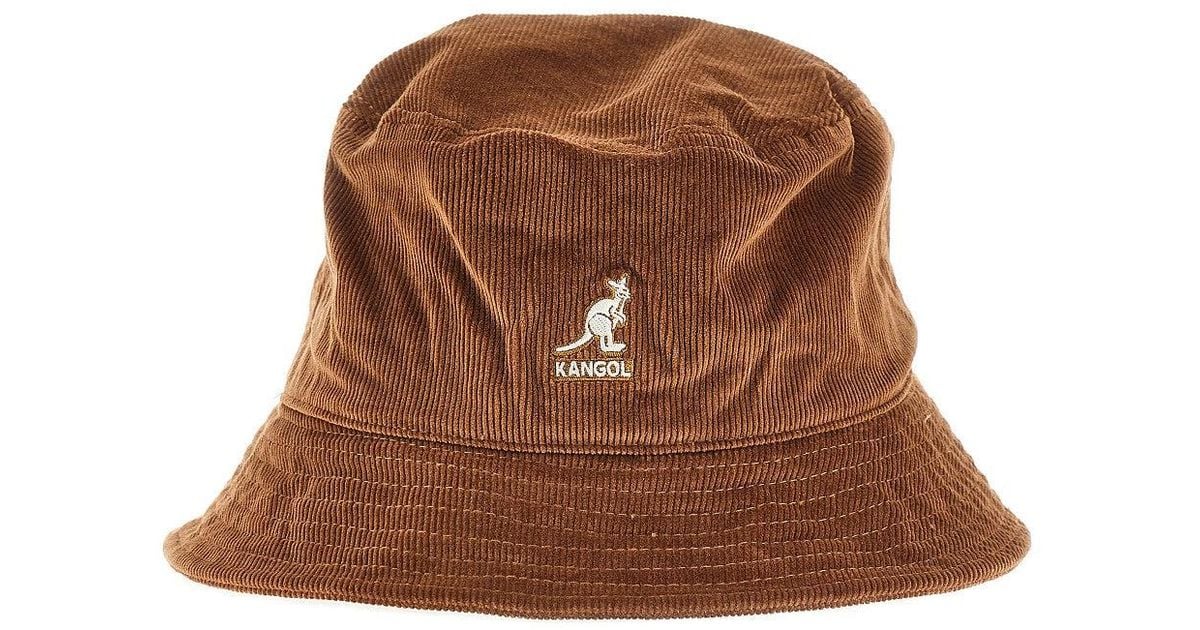 Kangol Bucket Hat With Logo Embroidery in Brown for Men | Lyst UK