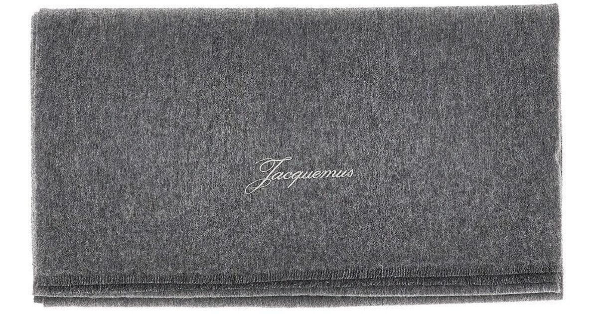 Jacquemus 'Tailleur' Scarf With Logo Embroidery in Gray for Men | Lyst