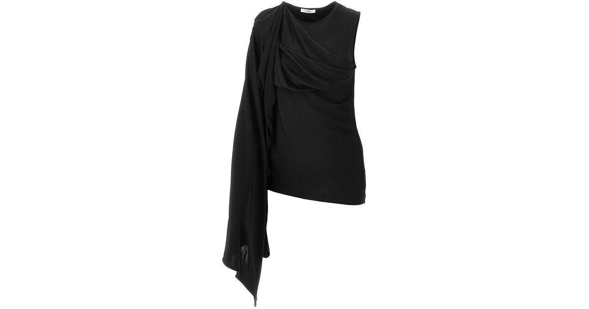 The Row 'Isadra' Draped Top in Black | Lyst UK