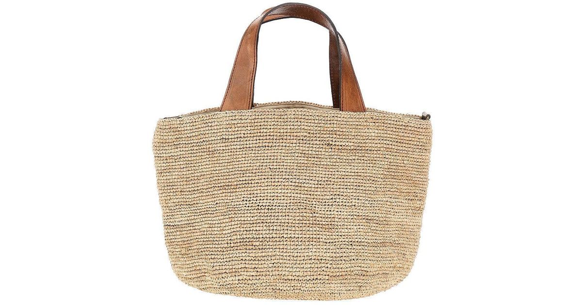 IBELIV 'Mirozy' Natural Raphia Bag in Metallic | Lyst