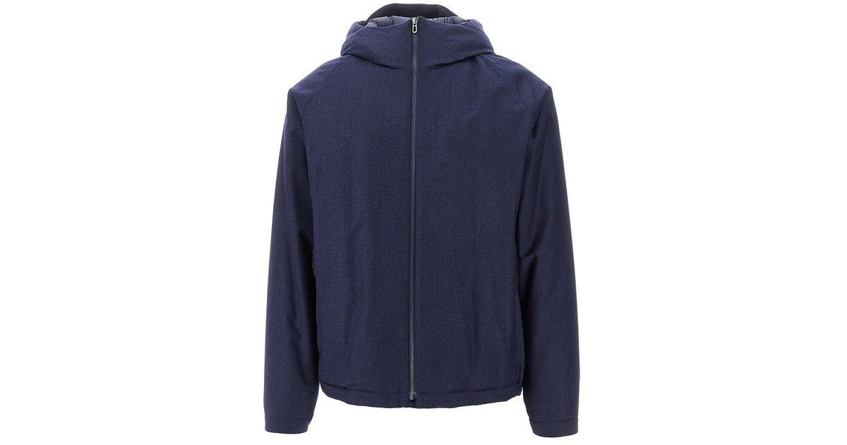 Sease Padded Wool Blouson Jacket in Blue for Men | Lyst