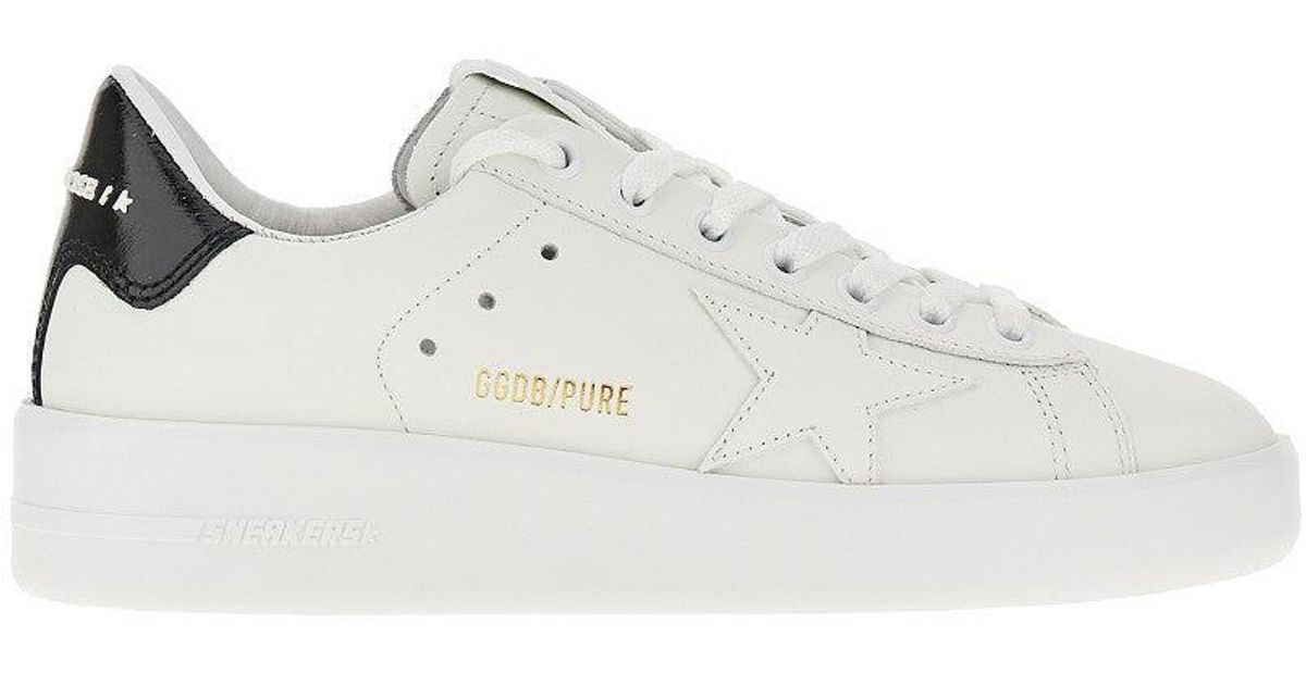 Golden Goose 'Pure-Star' Leather Sneakers in White | Lyst UK