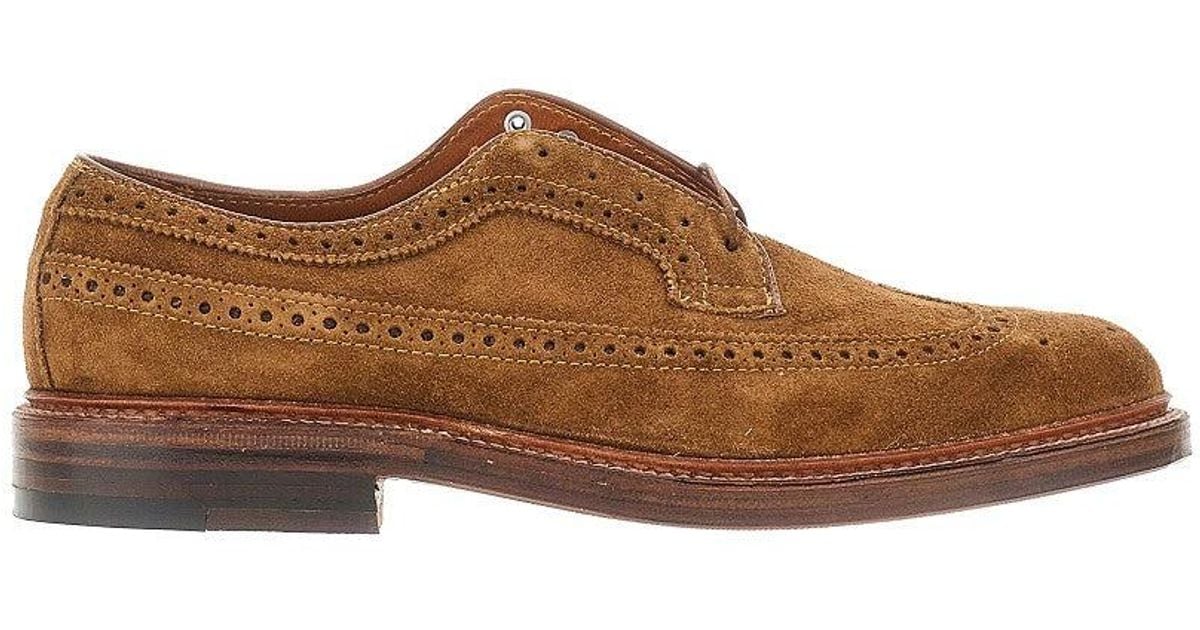 Alden Suede Leather Derby Shoes in Brown for Men | Lyst