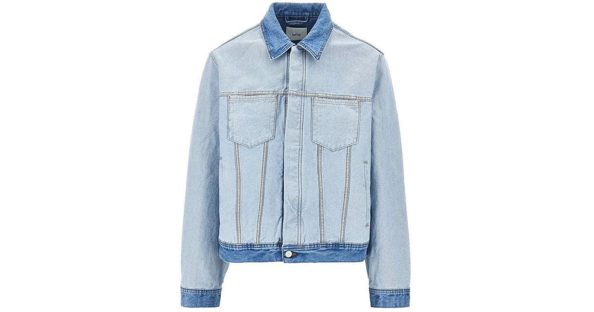 Arte' Inside/Out Denim Jacket in Blue for Men | Lyst UK
