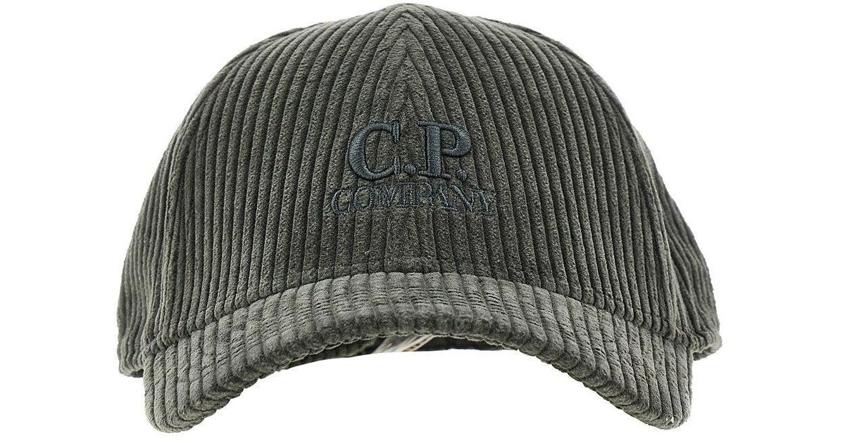 C.P. Company Baseball Cap With Logo Embroidery in Green for Men | Lyst