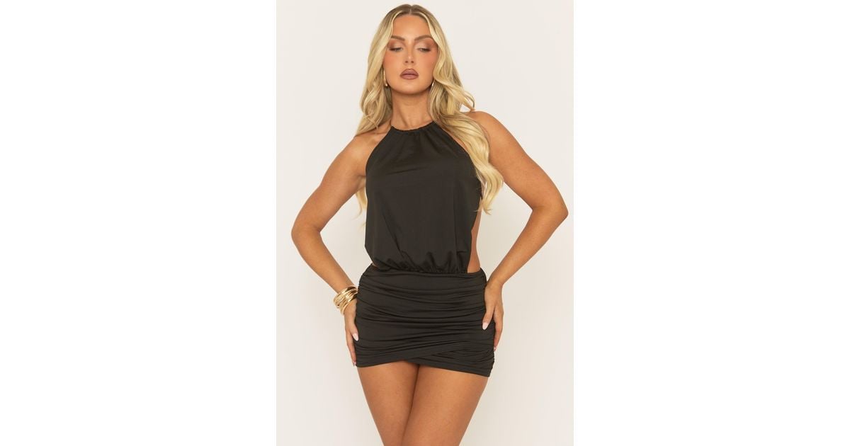 Rebellious Fashion Trim Mini Dress in Black | Lyst UK
