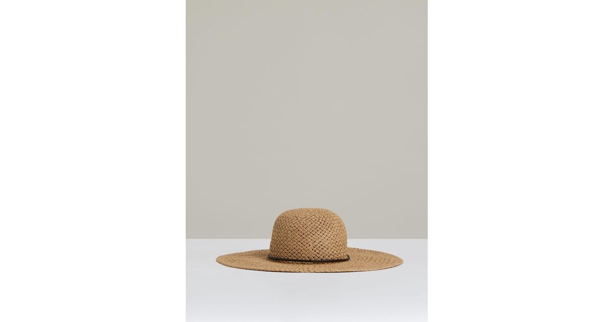 Reiss Woven Wide Brim Straw Hat, M & L in Natural | Lyst UK