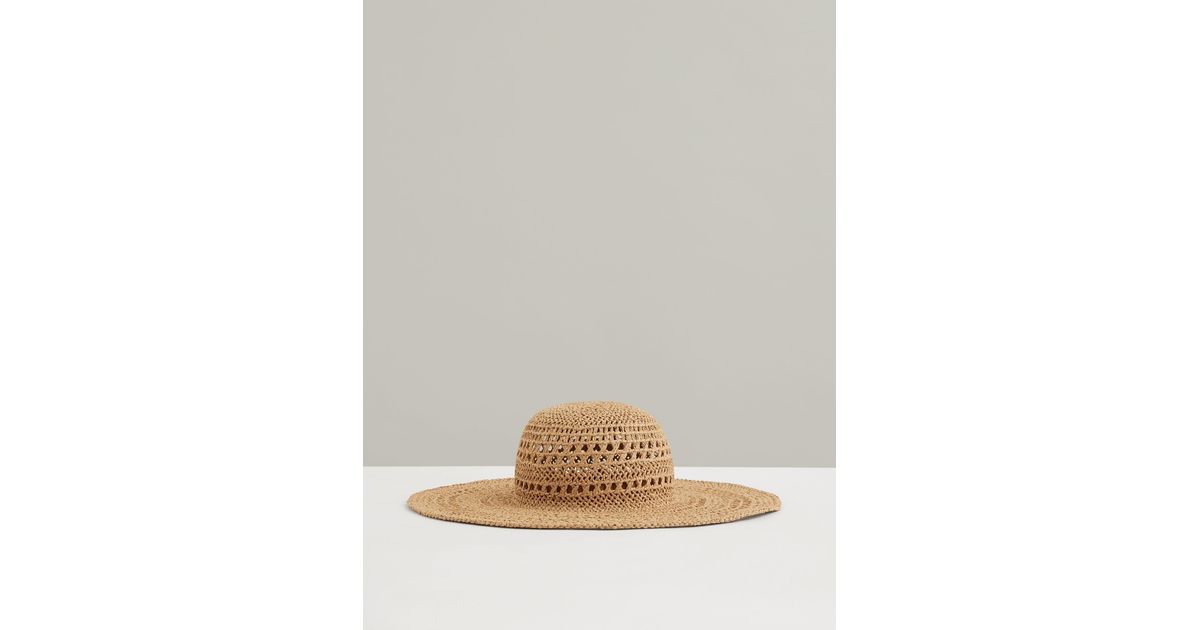 Reiss Paper Woven Straw Sun Hat in Brown | Lyst UK