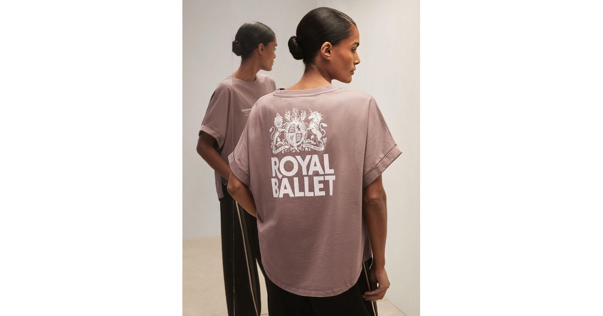 Reiss Royal Ballet Logo T-Shirt in Brown | Lyst UK