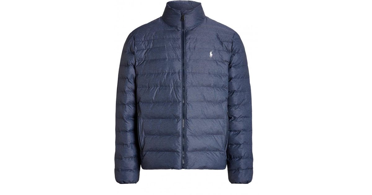 Polo Ralph Lauren Terra Spring Navy Heather Packable Puffer Jacket in ...