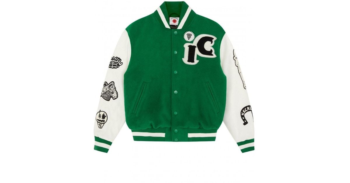 ICECREAM Rodeo Varsity Bomber Jacket in Green for Men | Lyst UK ICECREAM Rodeo Varsity Bomber Jacket in Green for Men | Lyst UK