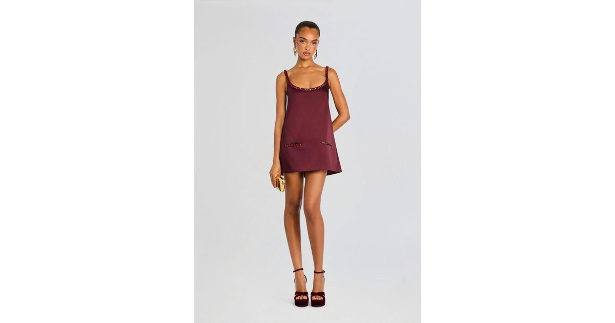retroféte Reilly Embellished Dress in Red | Lyst