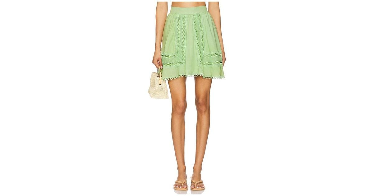 Peixoto Celeste Mini Skirt in Green | Lyst