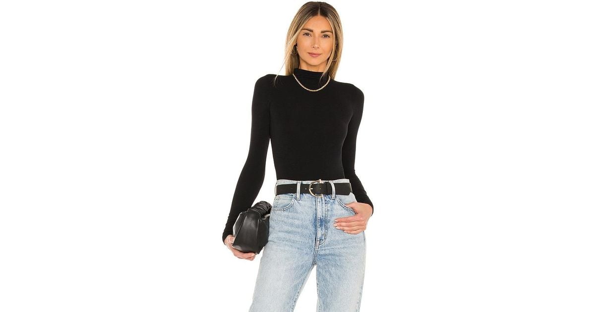 Commando Ballet Body Mockneck Bodysuit in Black | Lyst