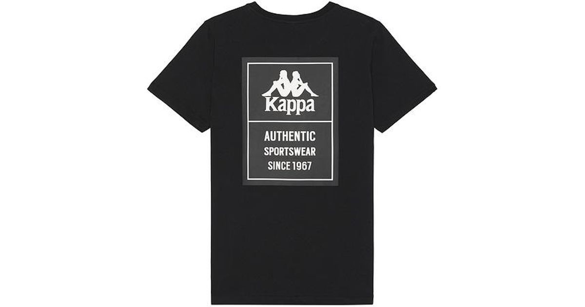 Kappa Authentic Novo Tee in Black for Men | Lyst