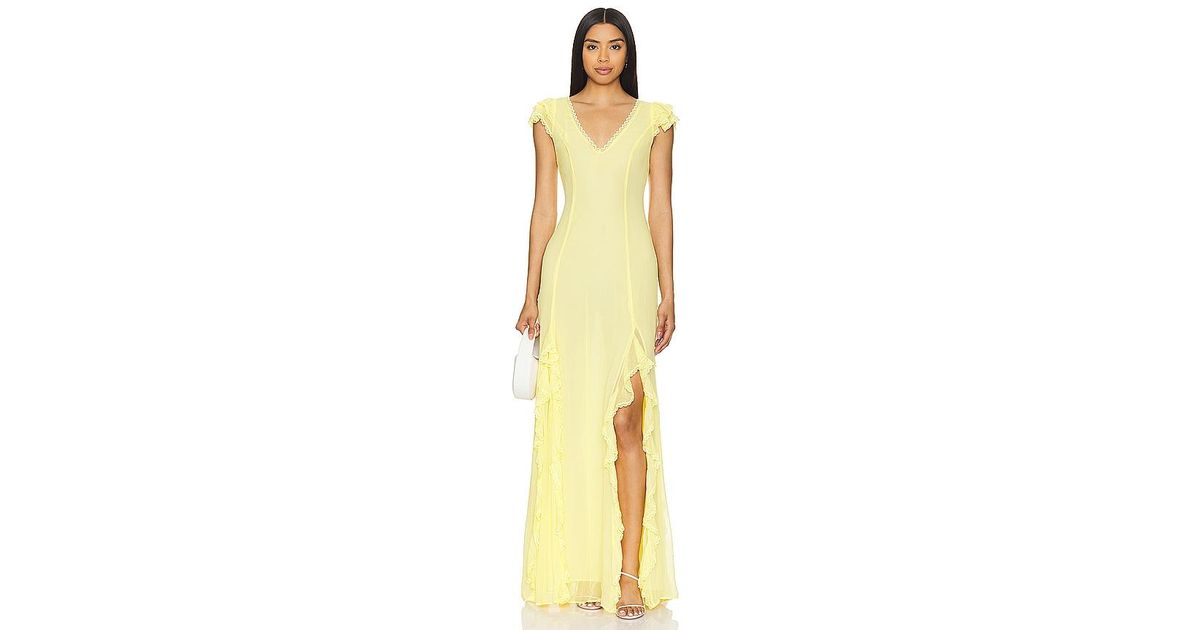 Tularosa Taylor Gown in Yellow | Lyst