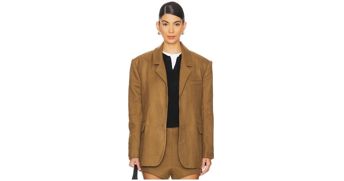 NonChalant Label Drew Blazer in Brown | Lyst