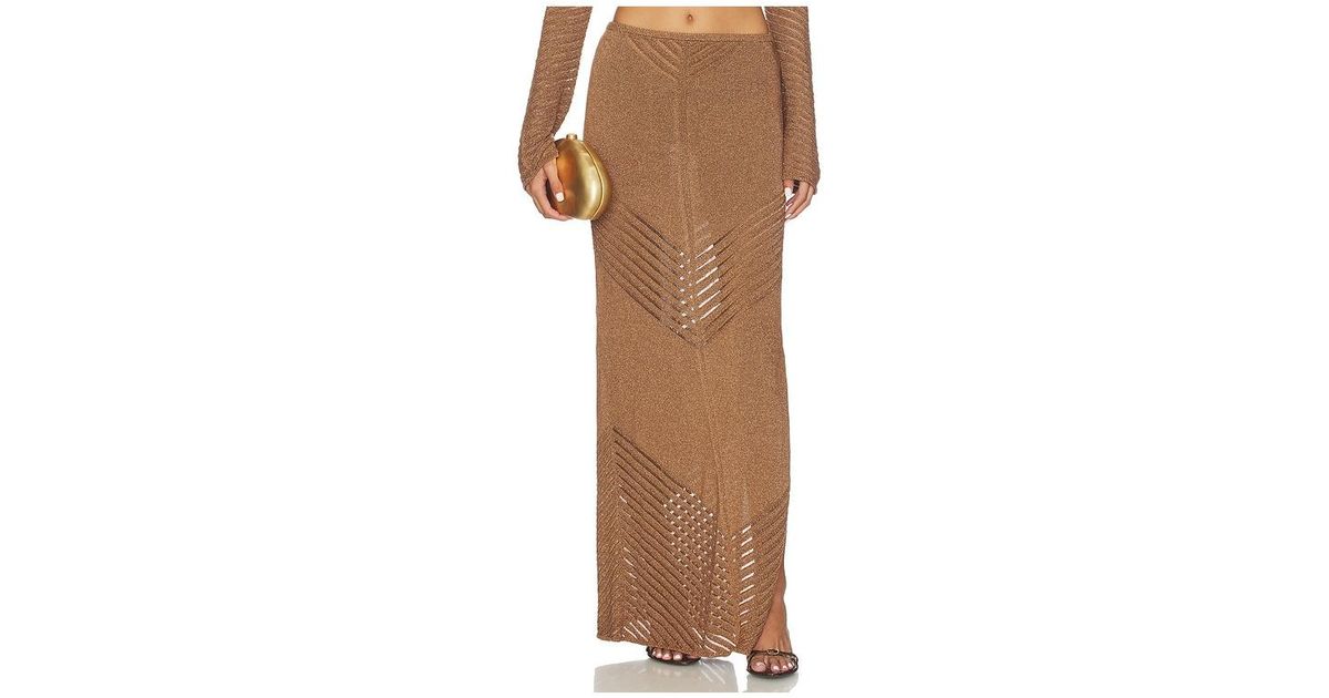 Devon Windsor Bria Maxi Skirt in Brown | Lyst