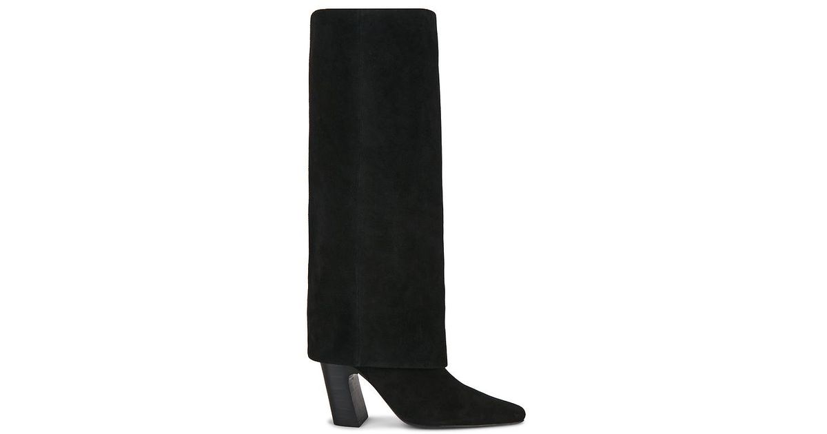 RAYE Briella Fold Over Boot in Black | Lyst UK