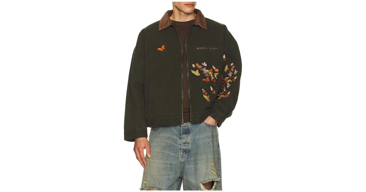 Ryoko Rain Butterfly Work Jacket in Green for Men | Lyst UK