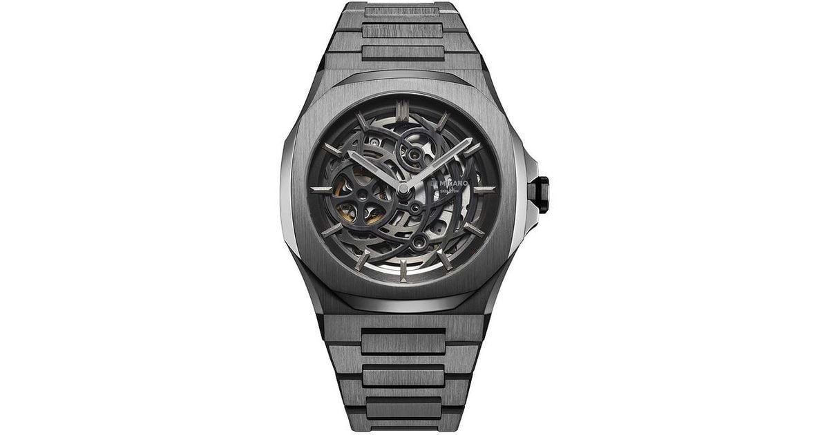 D1 Milano Skeleton Bracelet 41.5Mm Watch in Black for Men | Lyst UK