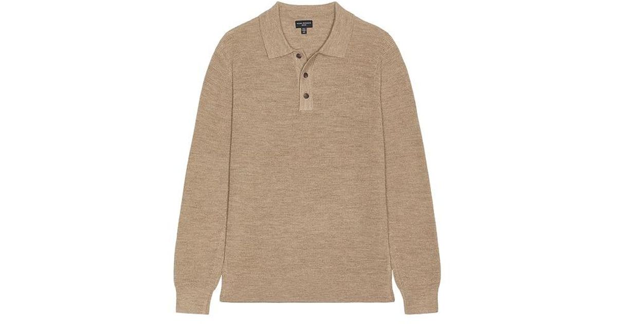 Club Monaco Refined Texture Polo in Natural for Men | Lyst
