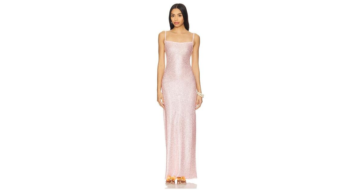 Lovers + Friends Bria Sequin Maxi Dress in White | Lyst