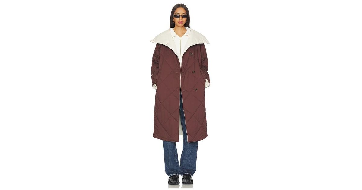Varley Annalise Reversible Wrap Coat in Red | Lyst