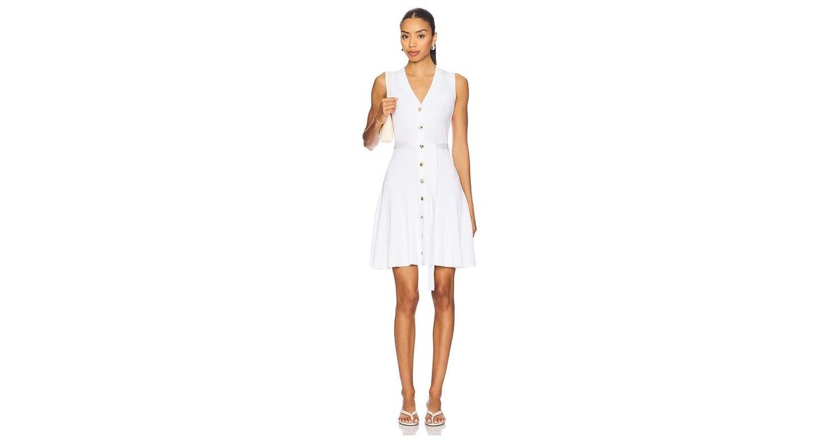 Karina Grimaldi Chloe Knit Mini Dress in White | Lyst