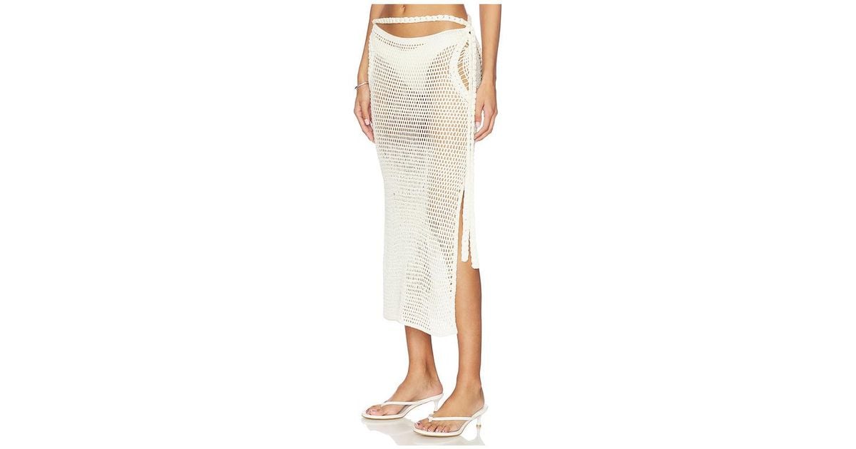 MY BEACHY SIDE Dune Hand-Crocheted Maxi Skirt in White | Lyst UK