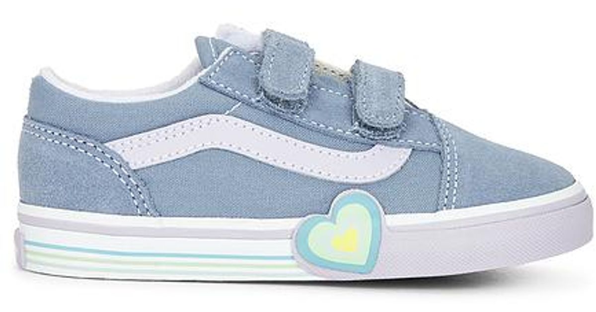 Vans Toddlers Old Skool V Heart in Blue | Lyst UK