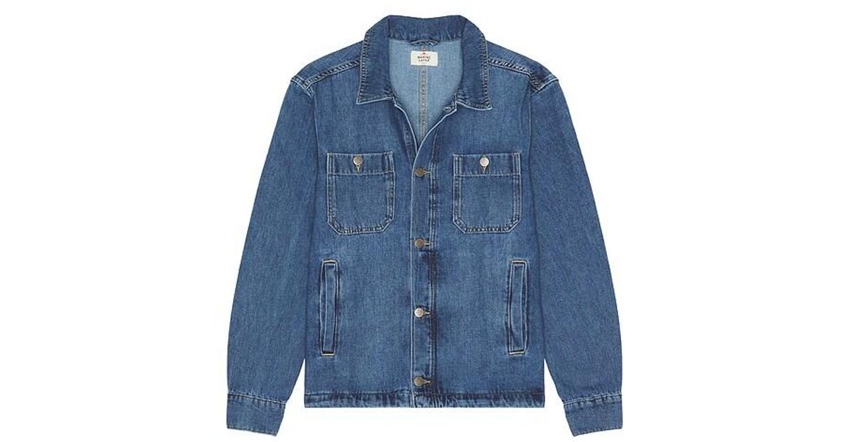 Marine Layer Patrick Denim Overshirt in Blue for Men | Lyst UK