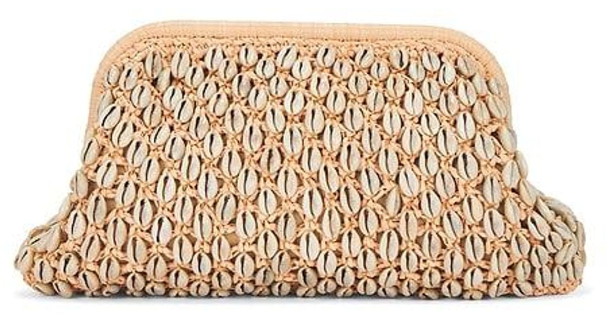 BTB Los Angeles Shelby Clutch in Natural | Lyst