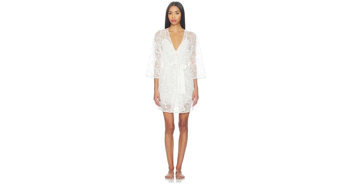 Flora Nikrooz Meg Wrap Dress in White | Lyst UK